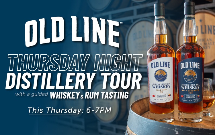 Thursday Night Tour & Tasting Tickets | Old Line Spirits (E-Tickets)