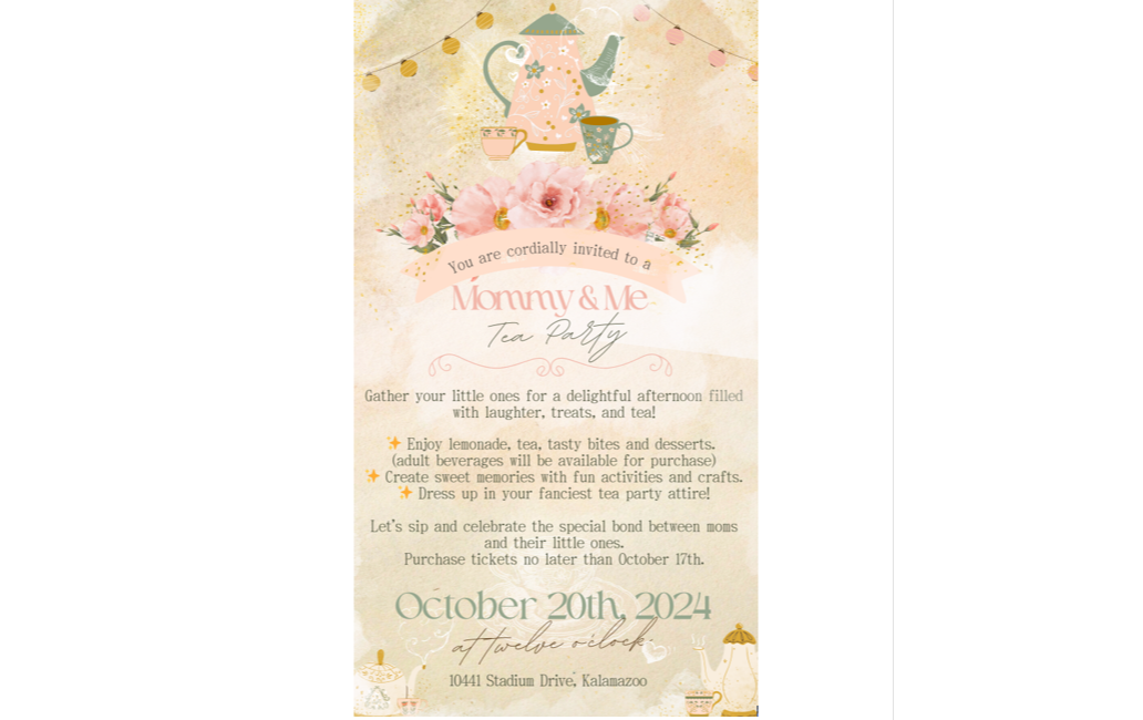 Mommy & Me Tea Party Tickets | The Backyard of Kalamazoo