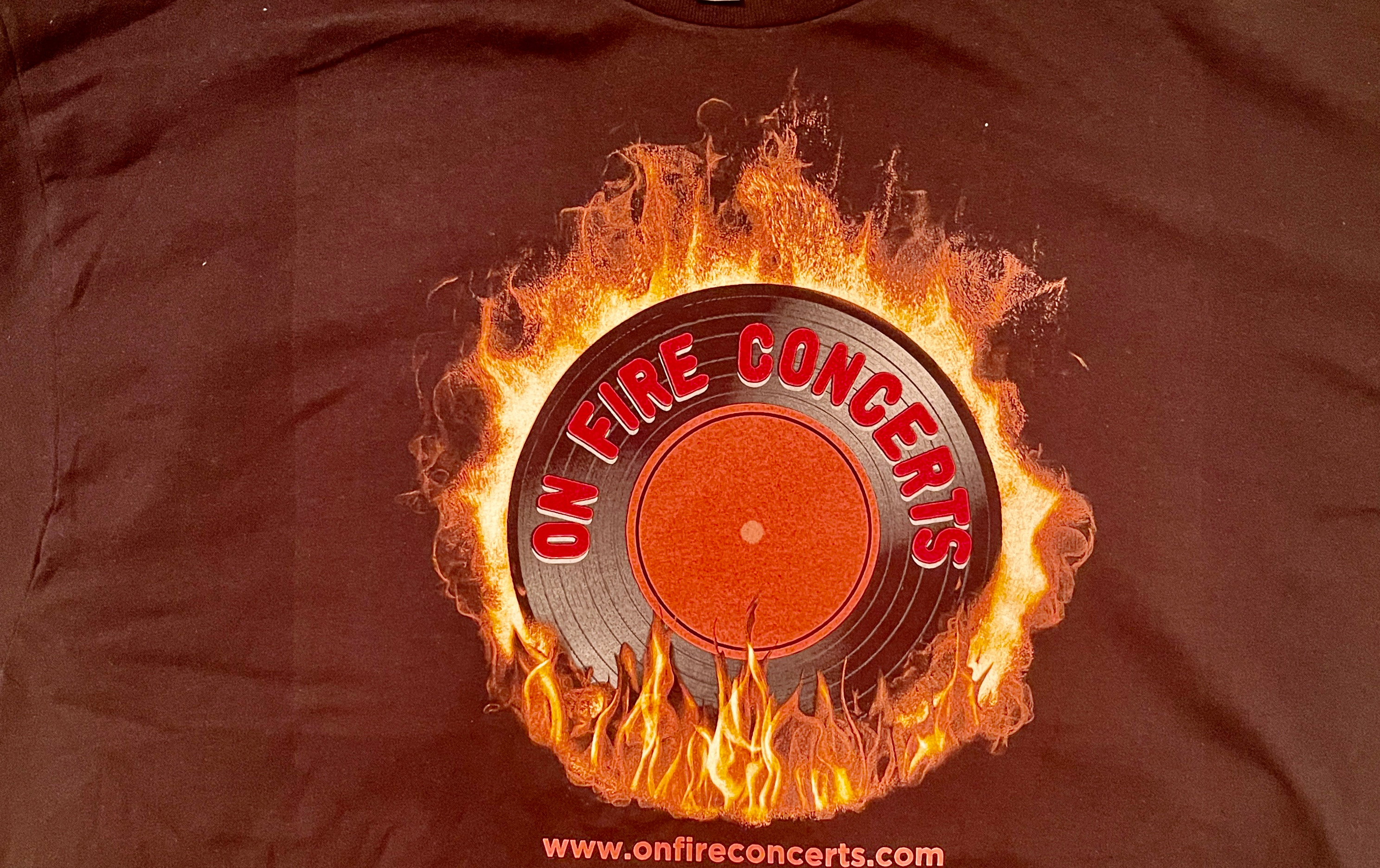 On Fire Concerts Caps & T-Shirts in sizes- S, M, L, XL, 2X, 3X, 4X ...