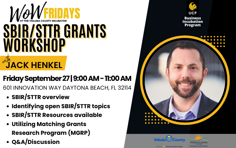 SBIR/STTR Grants Tickets | UCF Business Incubation Program