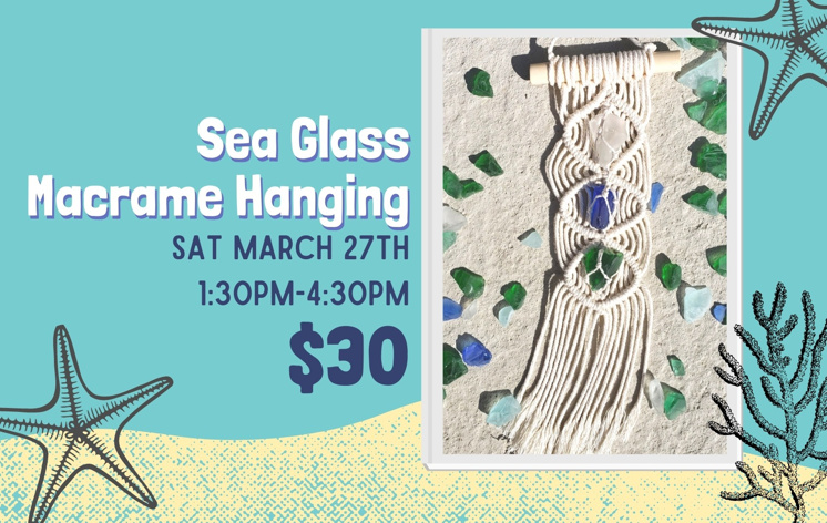 Sea Glass Macrame Hanging