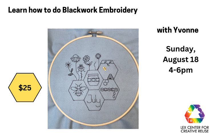 Learn Blackwork Embroidery Tickets | LexCreativeReuse