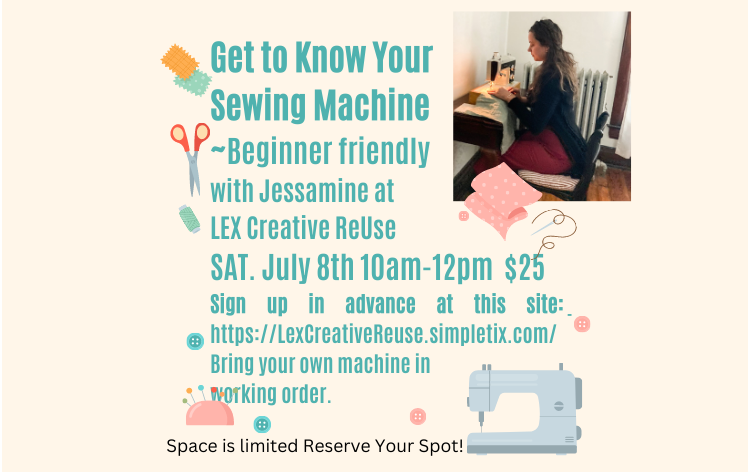 Get to Know Your Sewing Machine Tickets | LexCreativeReuse