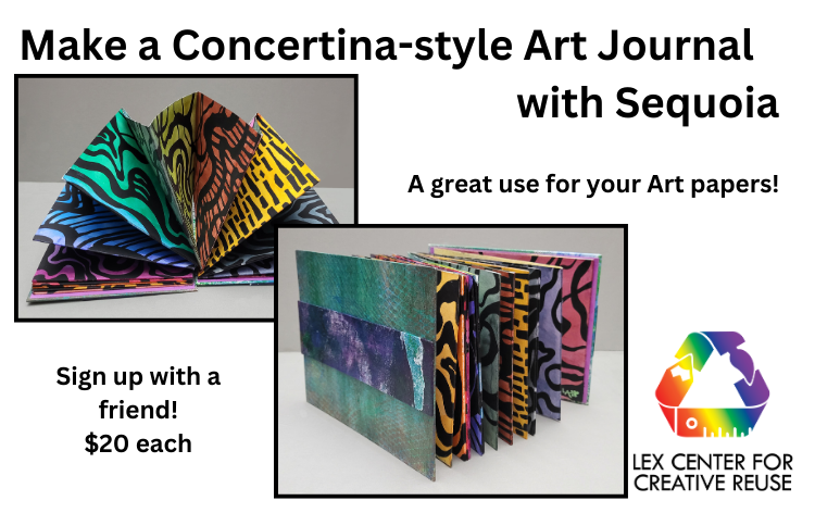 Create a Concertina Art Journal Tickets | LexCreativeReuse