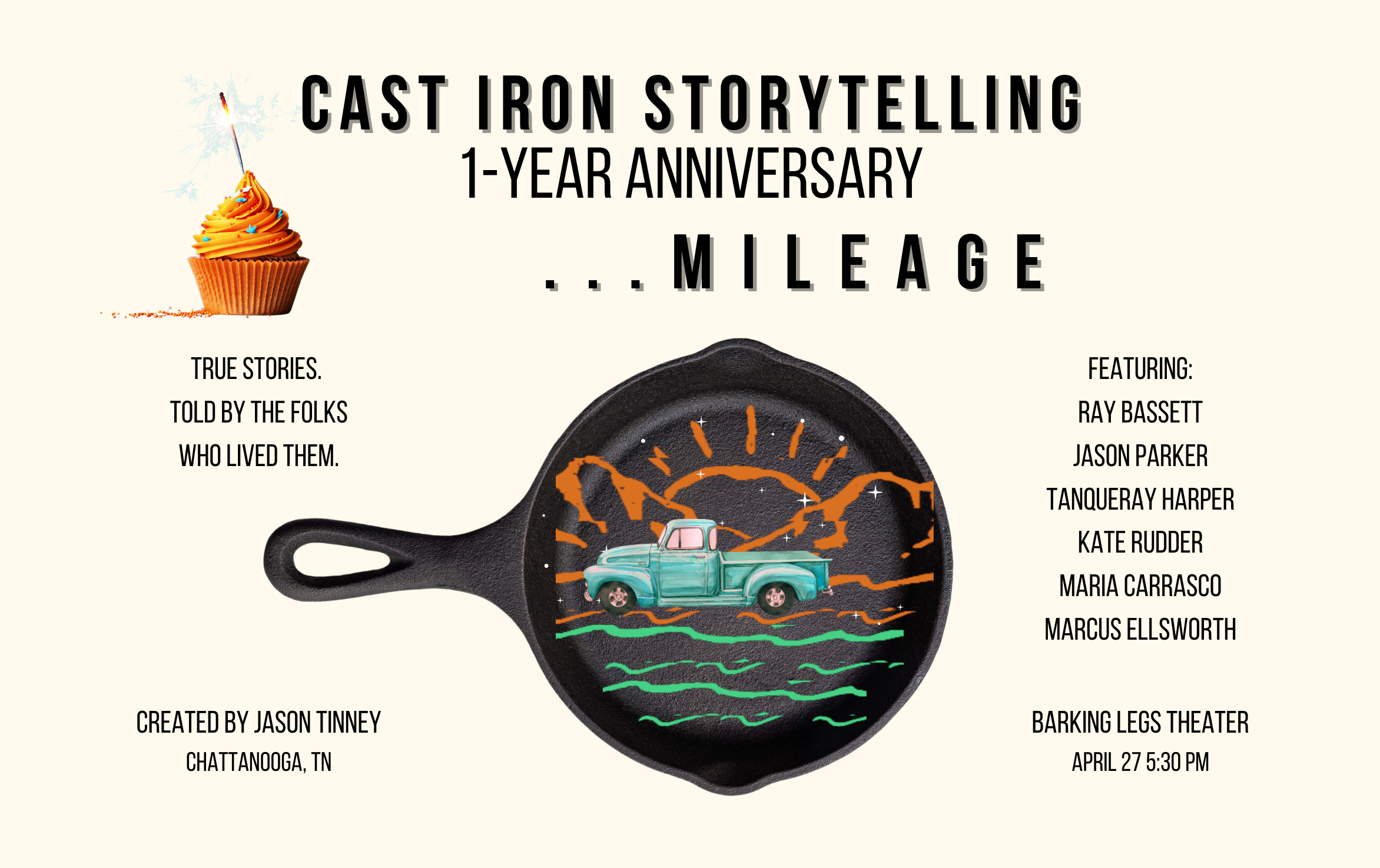Cast Iron Storytelling 1-Year Anniversary Tickets | Barking Legs Theater