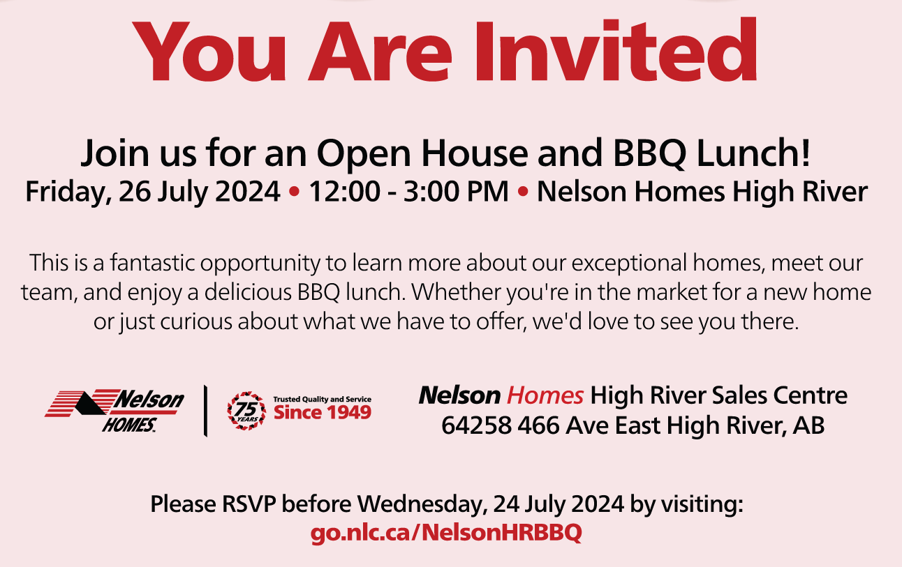Nelson Homes High River Open House & BBQ Tickets | Nelson Lumber Company