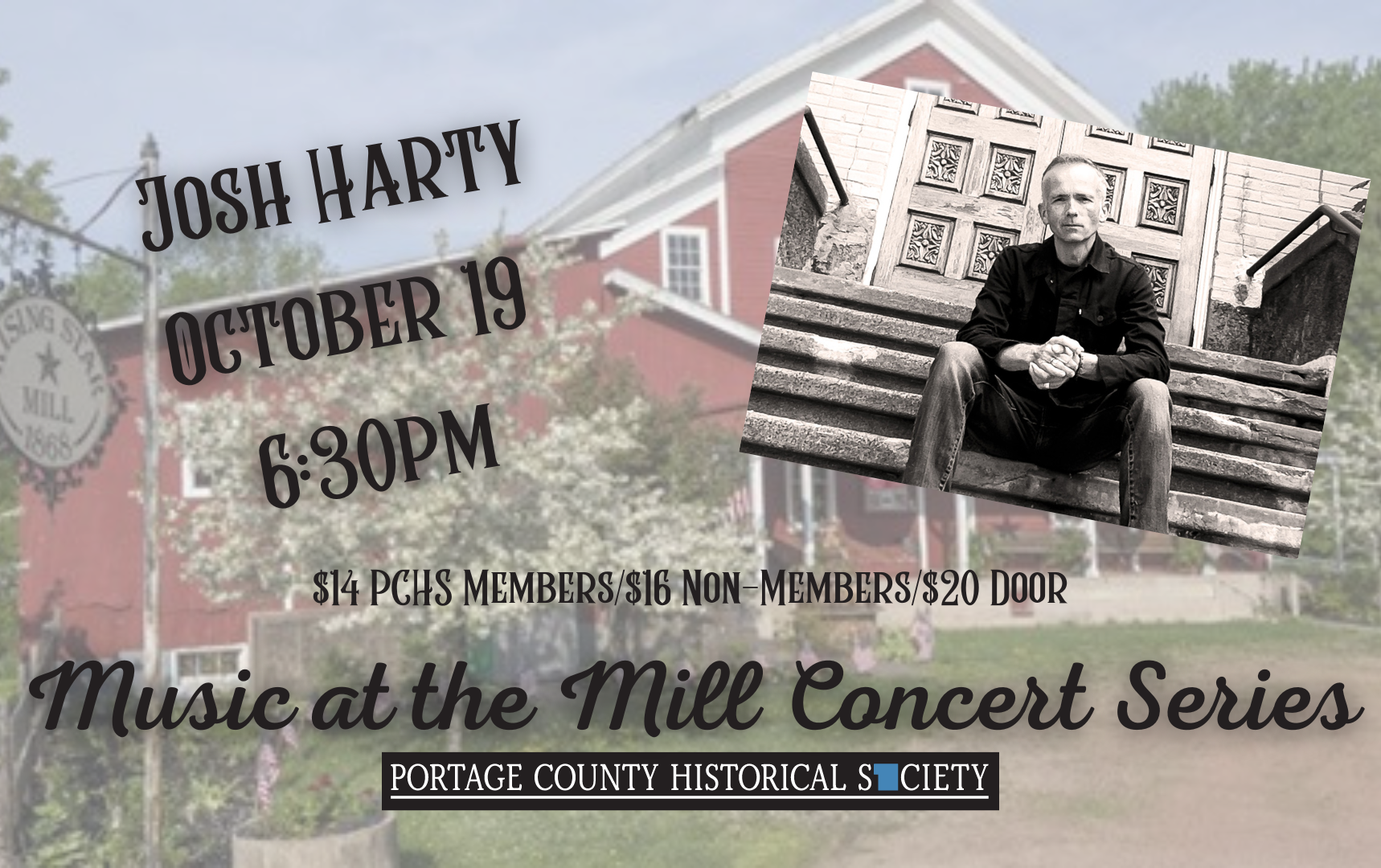 Josh Harty in Concert Tickets | Portage County Historical Society