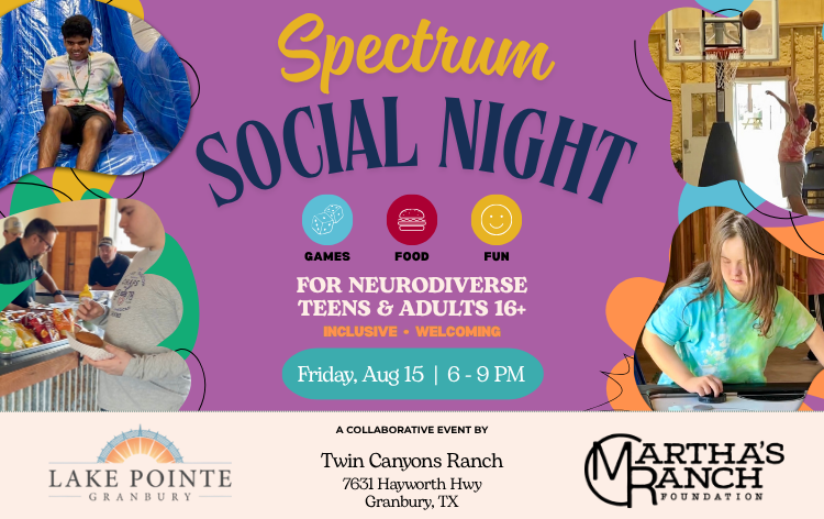 August 2025 Spectrum Social Night Tickets | Martha's Ranch Foundation