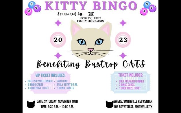 Kitty Bingo Tickets | Bastrop CATS