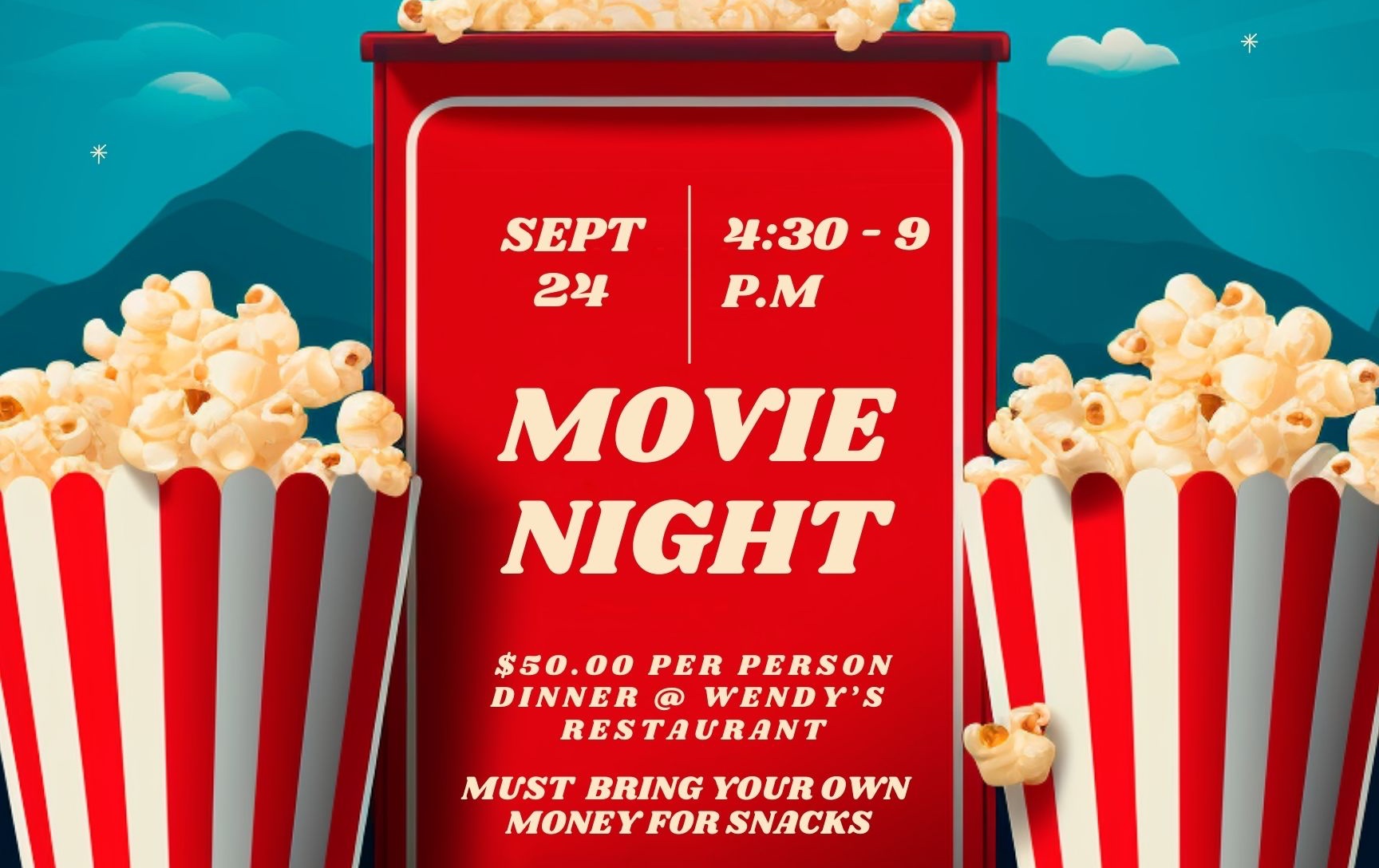 BOSS Dinner & Movie Night September Tickets | branchingout