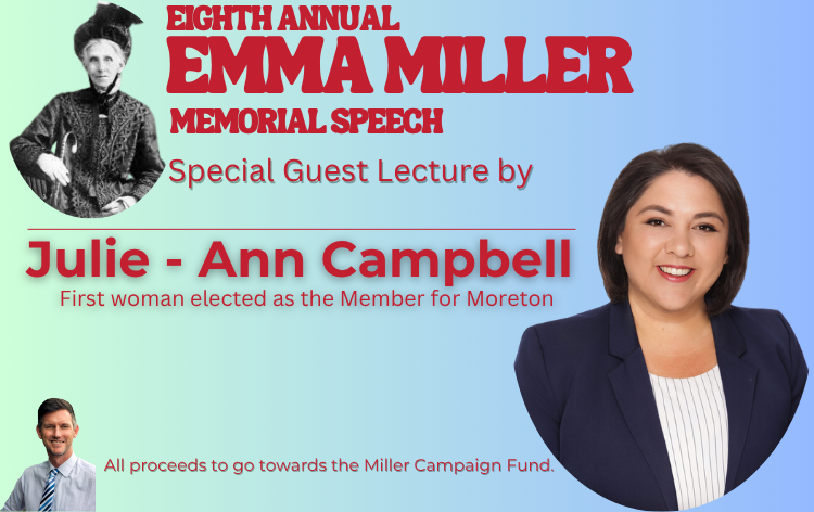Eight Annual Emma Miller Memorial Speech with Special Guest Julie-Ann ...