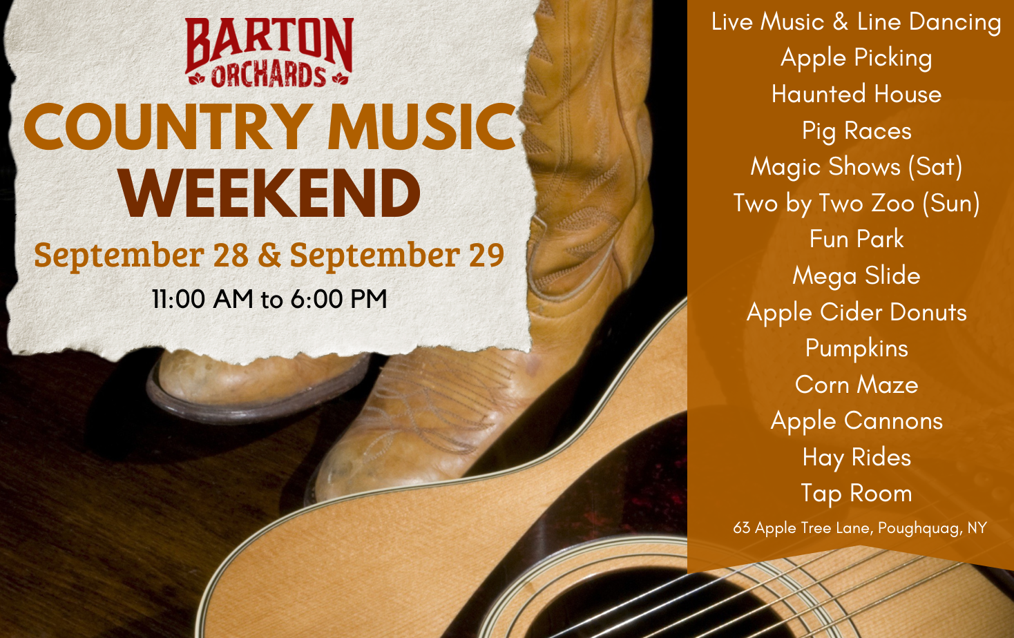 Country Music Weekend - Archived Tickets | Barton Orchards