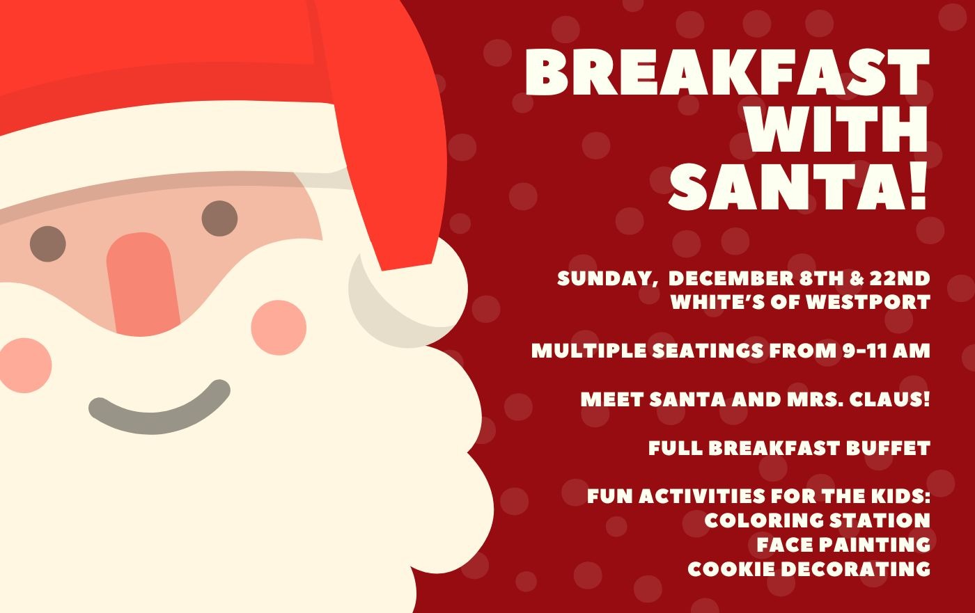 Breakfast with Santa! Featuring Santa & Mrs. Claus, Face Painting ...