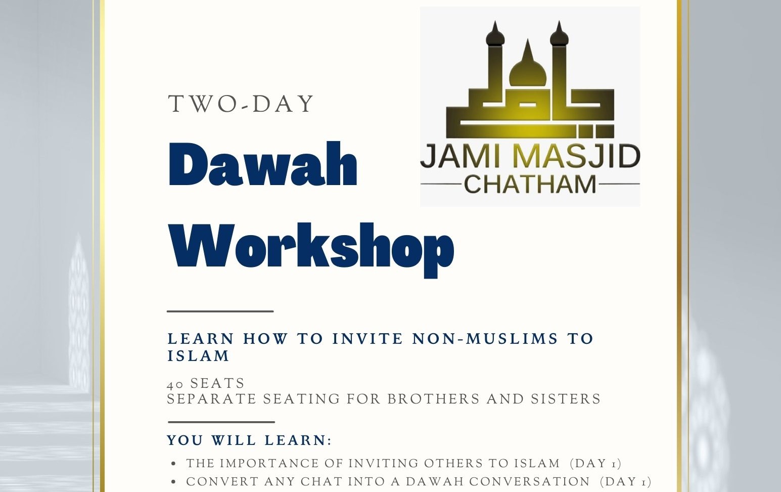 Free Dawah Workshop - Learn to Share Islam in Downtown Windsor Tickets ...