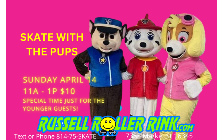 Skate with the Pups Tickets | Russell Roller Rink