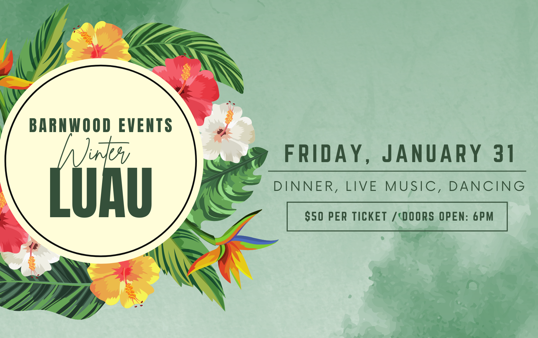 Winter Luau at Barnwood Events Tickets | Barnwood Events WI, LLC