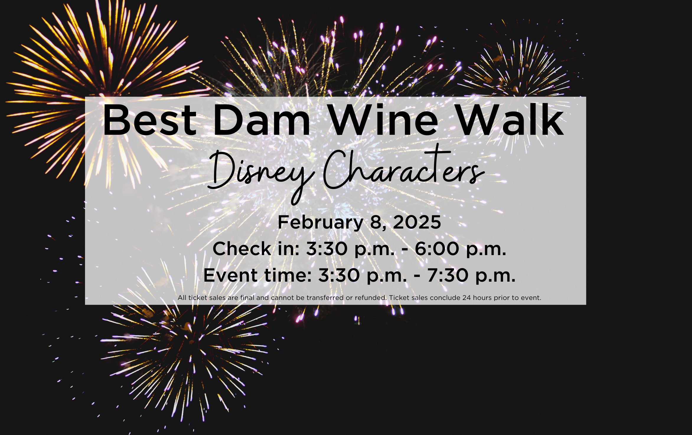 Best Dam Wine Walk Disney Characters Tickets | Boulder City Chamber of ...