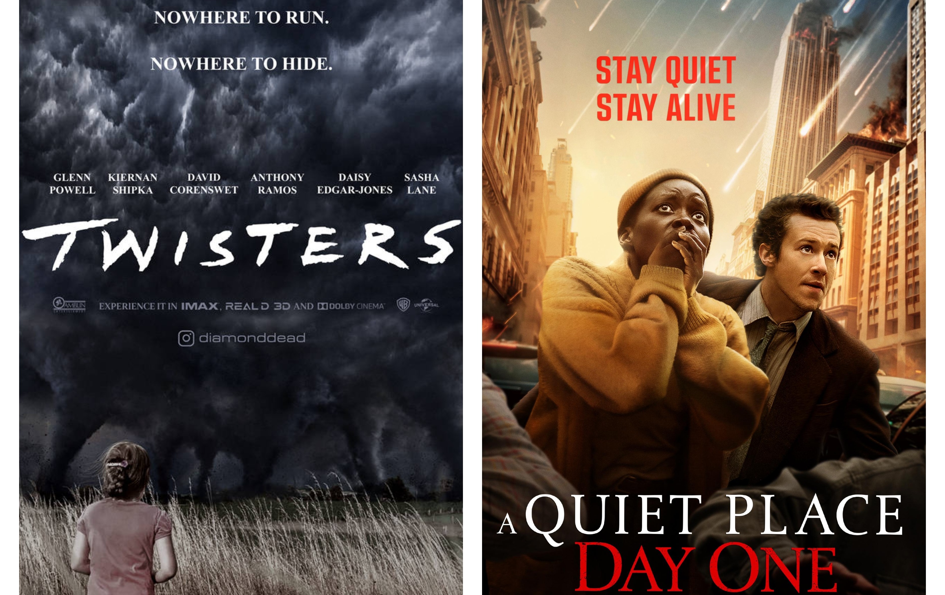 DOUBLE FEATURE: TWISTERS (PG-13) and A QUIET PLACE- DAY ONE (PG-13 ...