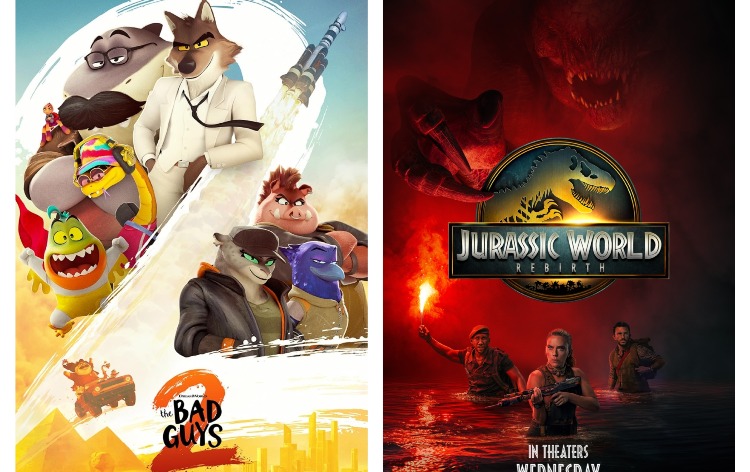 DOUBLE FEATURE: THE BAD GUYS 2(PG) and JURASSIC WORLD REBIRTH (PG-13 ...