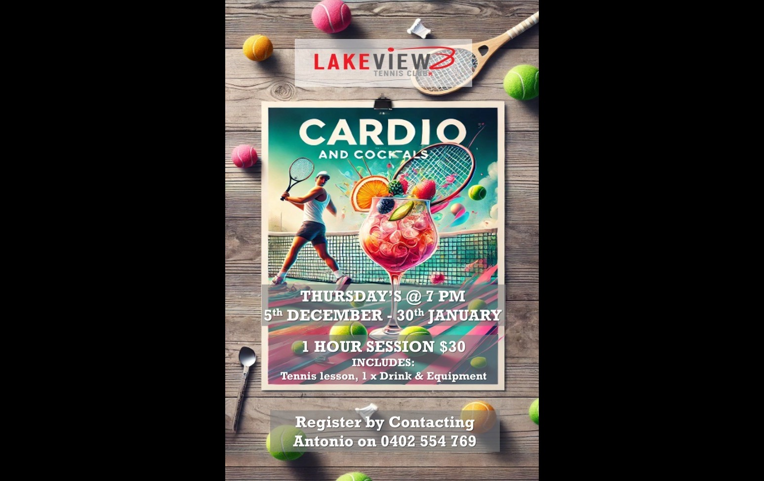 Cardio & Cocktails Tickets | Lakeview Tennis Club