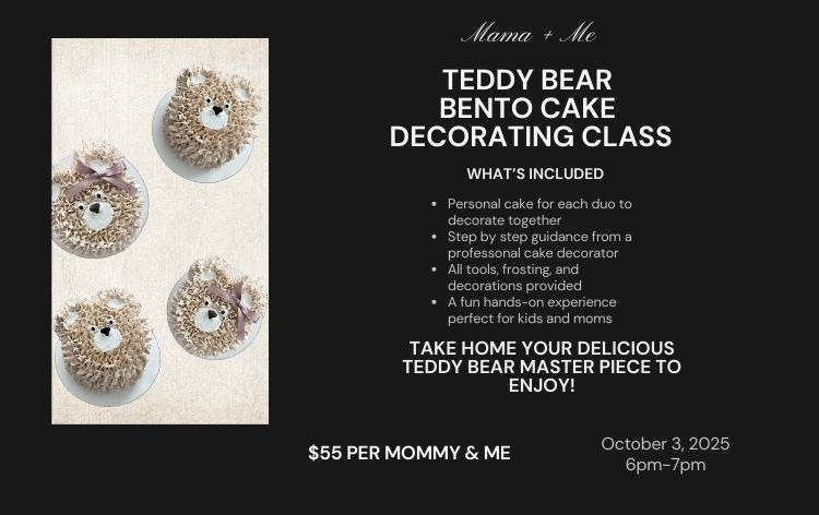 Teddy Bear Bento Cake Decorating Class Tickets | Holiday Cafe, LLC