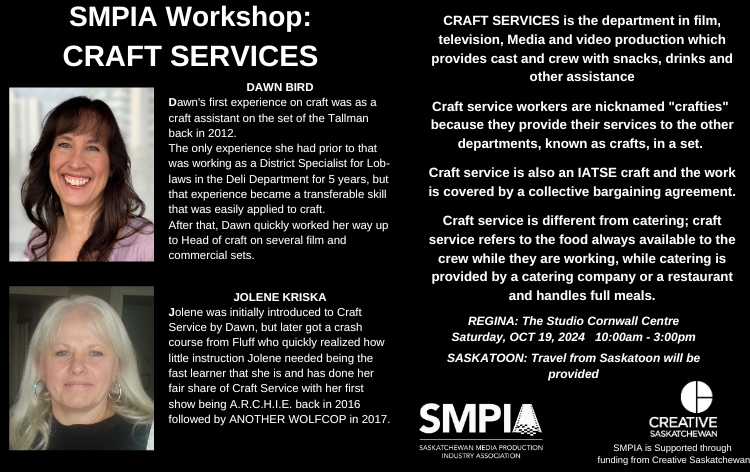 SMPIA Workshop: Craft Services/Catering SIIT Tickets | Saskatchewan ...