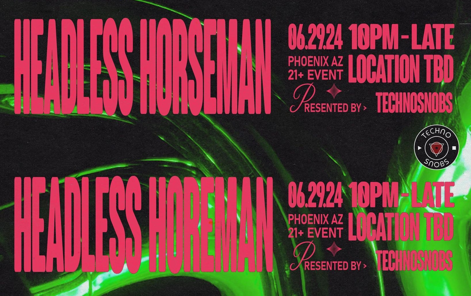 Techno Snobs Presents: Headless Horseman - Archived Tickets | Techno Snobs