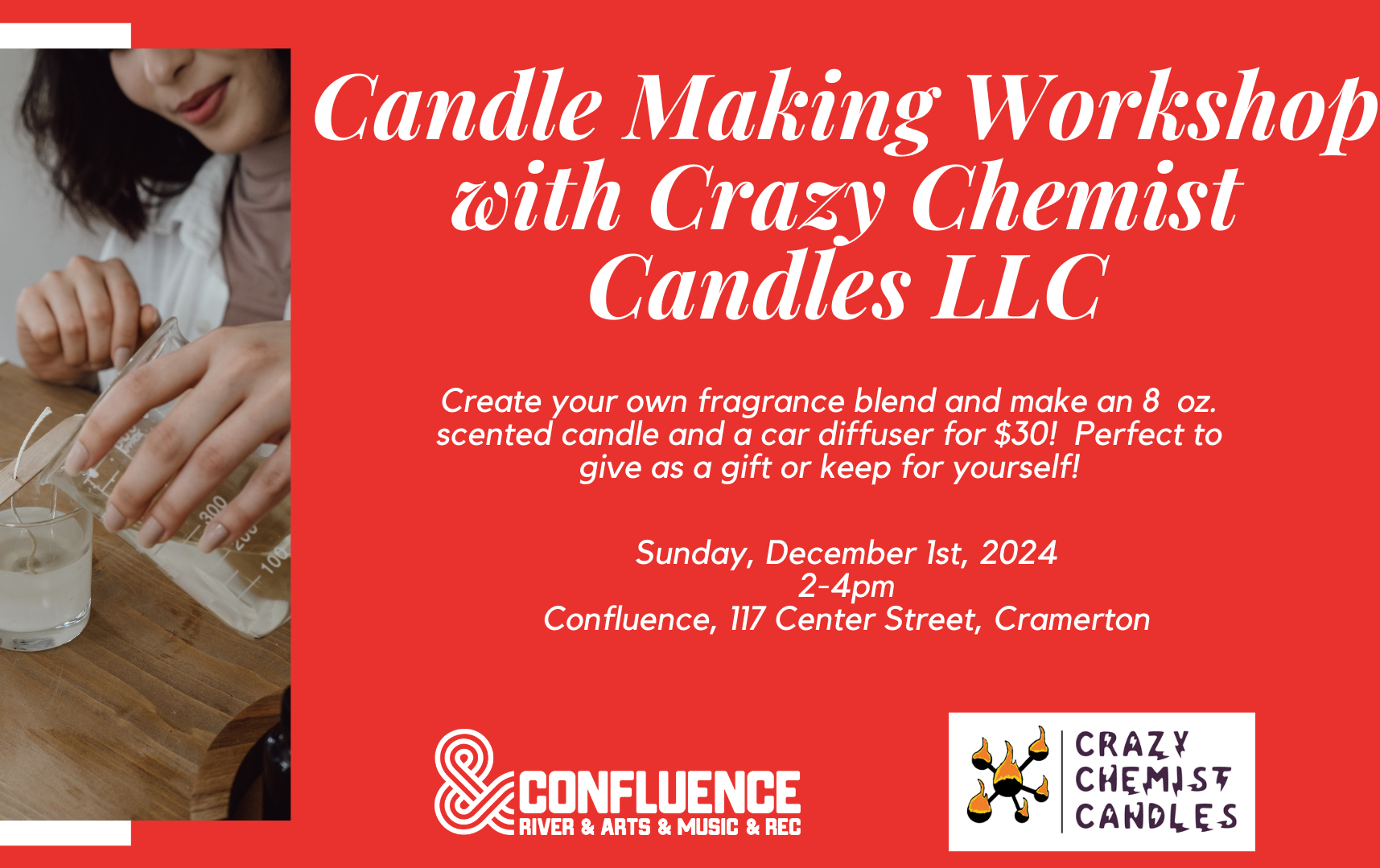 Candle Making Workshop with Crazy Chemist Candles Tickets | Catawba ...