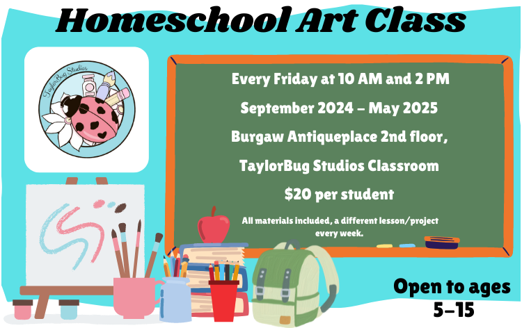 Homeschool Art Class Tickets | TaylorBug Studios