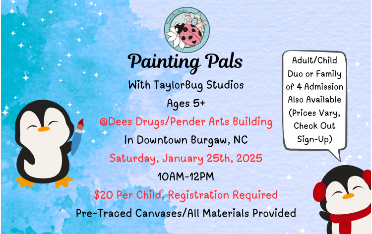 Painting Pals: January Tickets | TaylorBug Studios