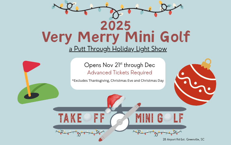 Holiday Putt Through Light Show 2025 Tickets | Takeoff Mini Golf