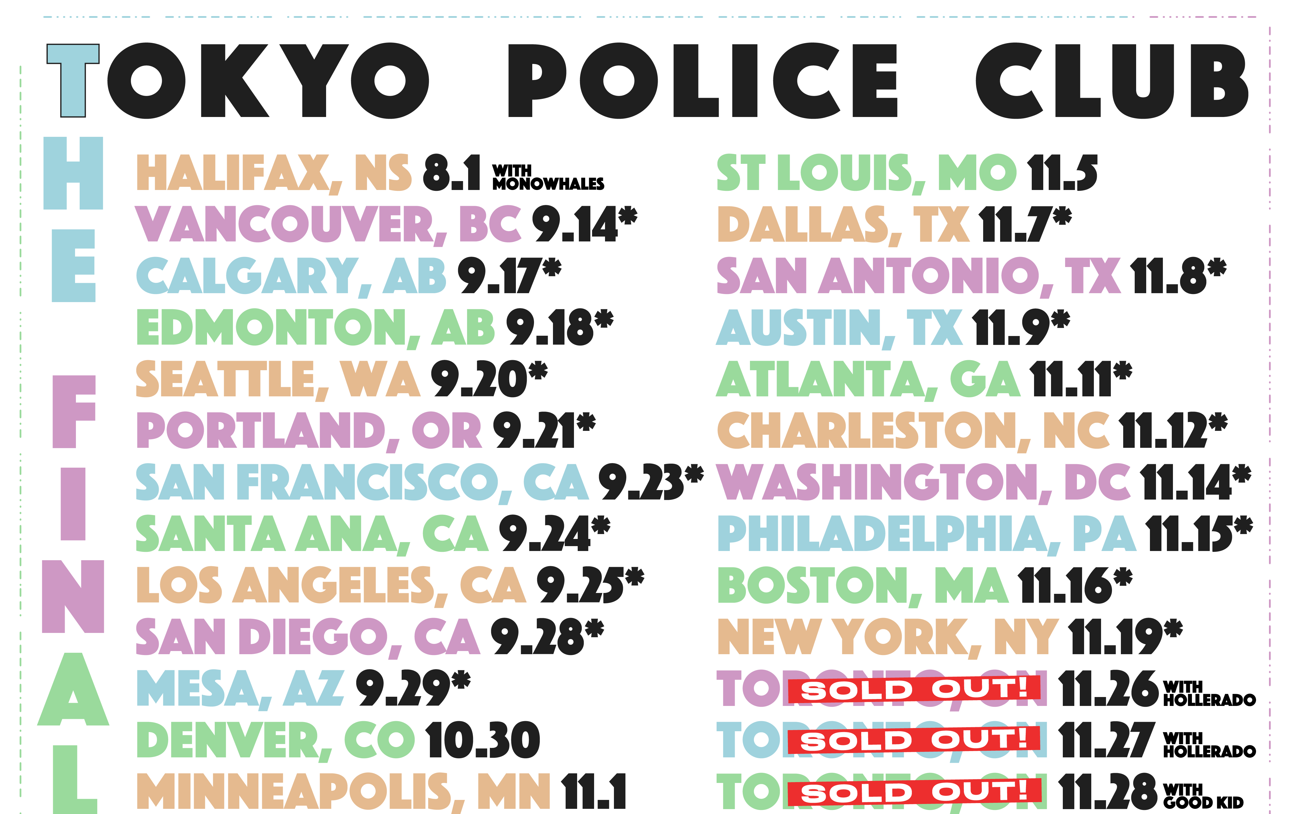 Tokyo Police Club: The Final Tour w/ Born Ruffians Tickets | The Nile ...