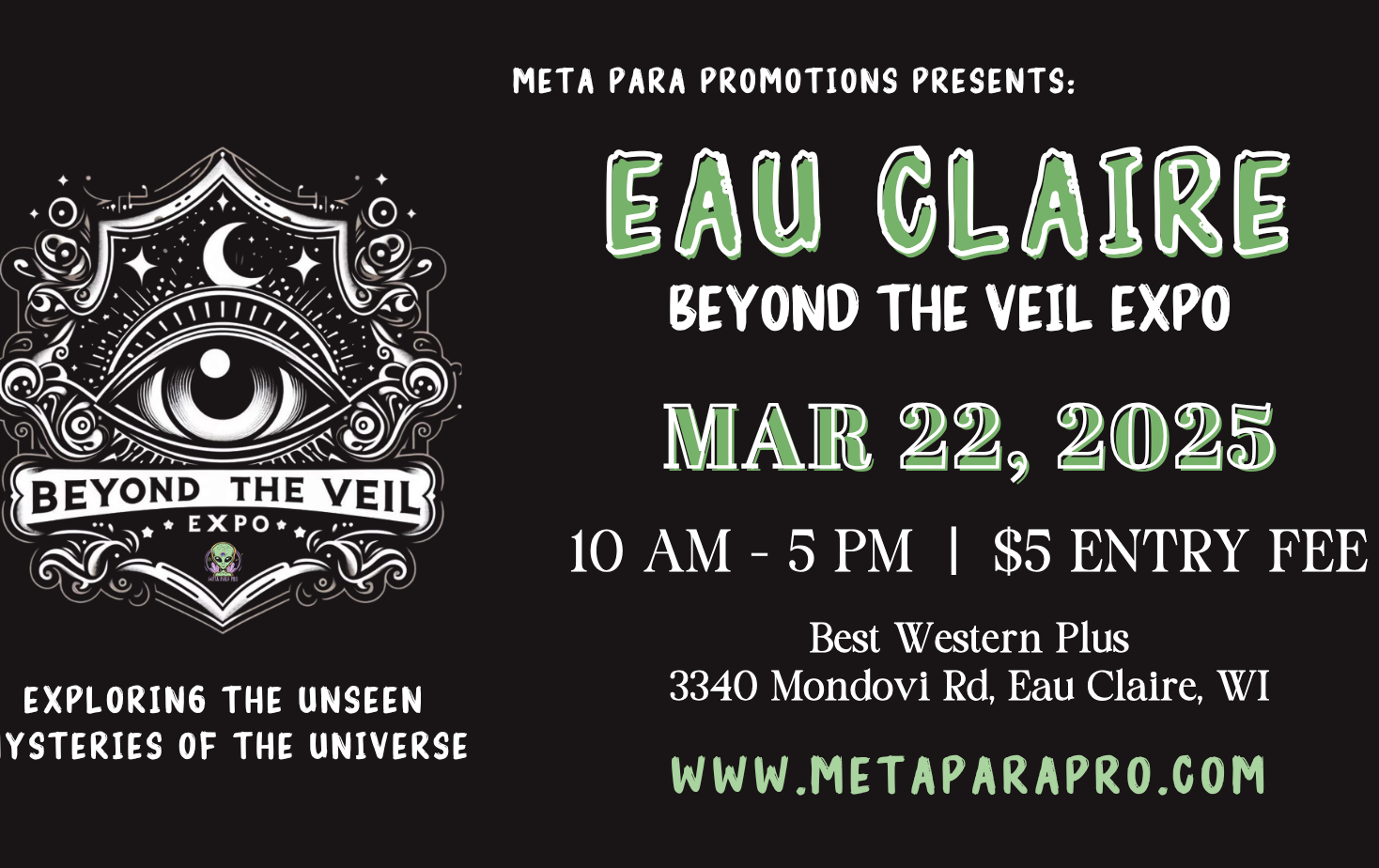 Beyond The Veil Expo - Eau Claire Tickets | Meta Para Promotions